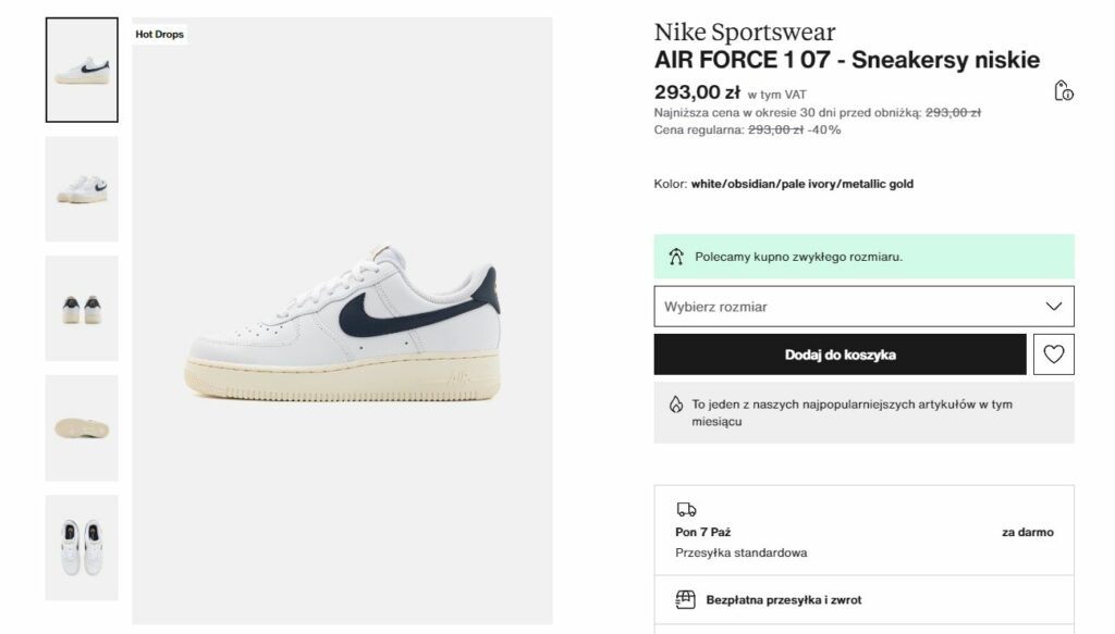 Teraz Nike Air Force kupicie za 290 złotych - BOOP.PL